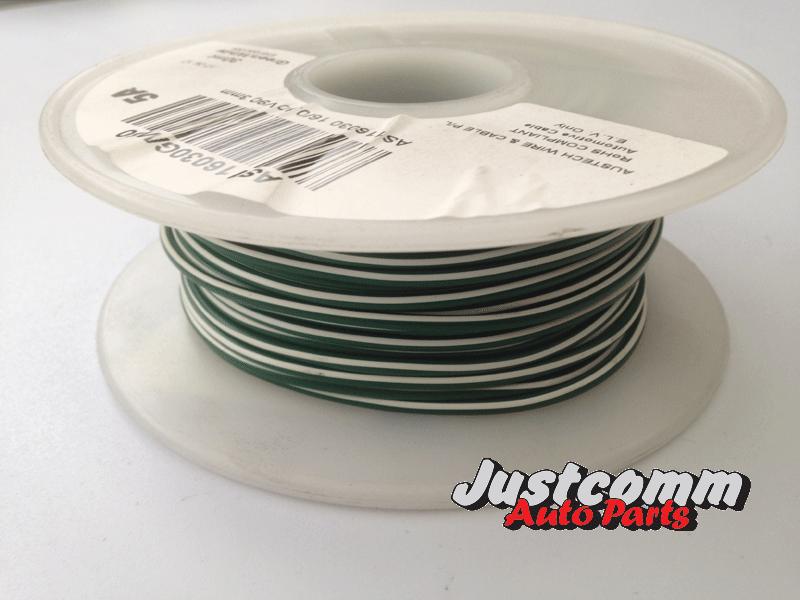 OEX AUTOMOTIVE CABLE 30m ROLL 3mm SINGLE CORE WIRE- GREEN / WHITE ...